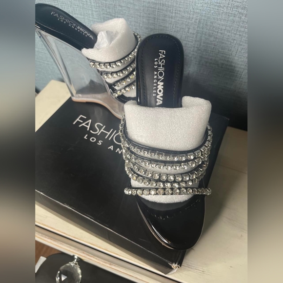 Fashion Nova | Shoes | Beautiful Fashion Nova Rhinestone Wedge Heels ...